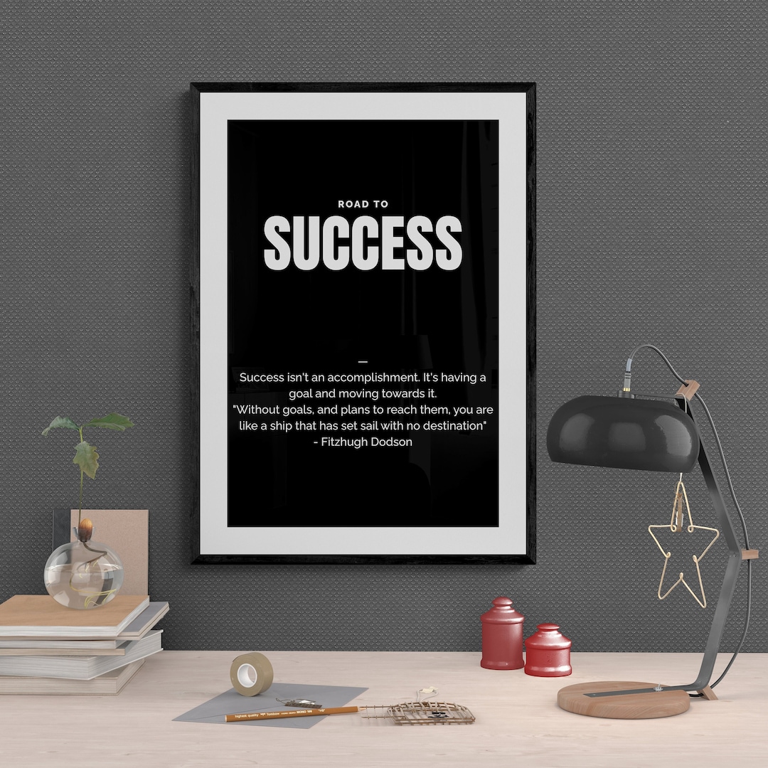 Road to Success Poster | Goals | Seize the Day | Motivation | Light ...