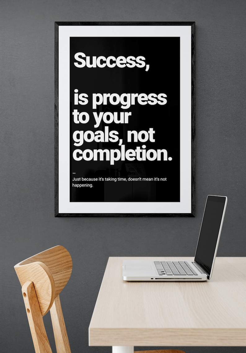Success Quote Poster: Motivational Wall Art - Etsy