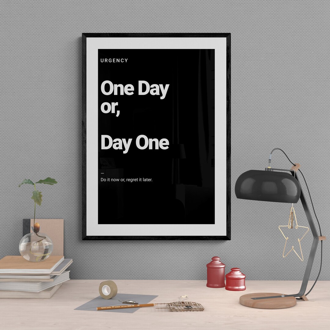 Urgency Poster | Goals | Seize the Day | Motivation | Bright | Uplift ...
