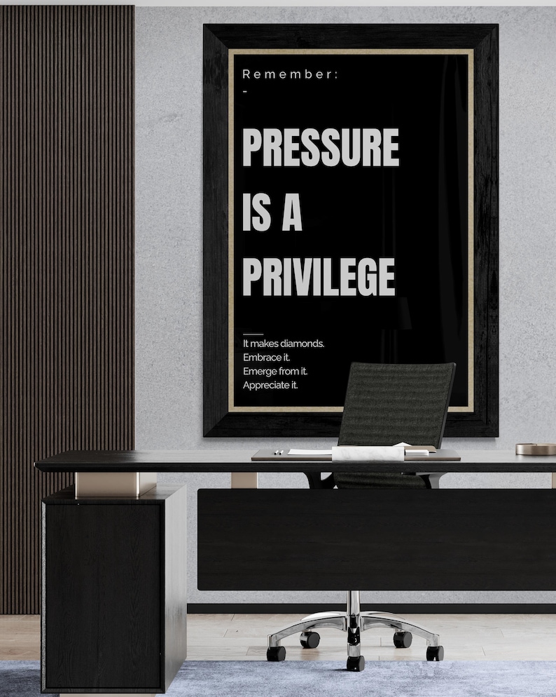 Pressure is a Privilege Print: Motivational Wall Decor - Etsy