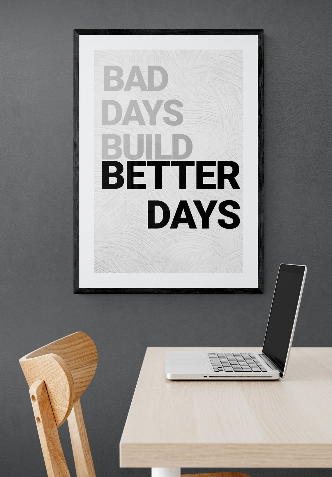 Motivational Poster: Bad Days Build Better Days - Gym & Office Decor - Etsy