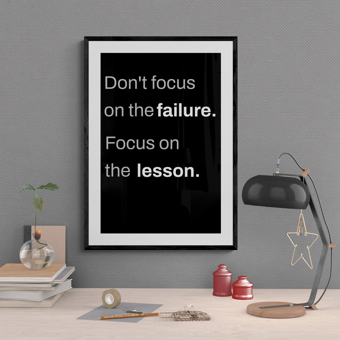 Focus on the Lesson | Motivational Wall Art | Motivation | Hustle ...