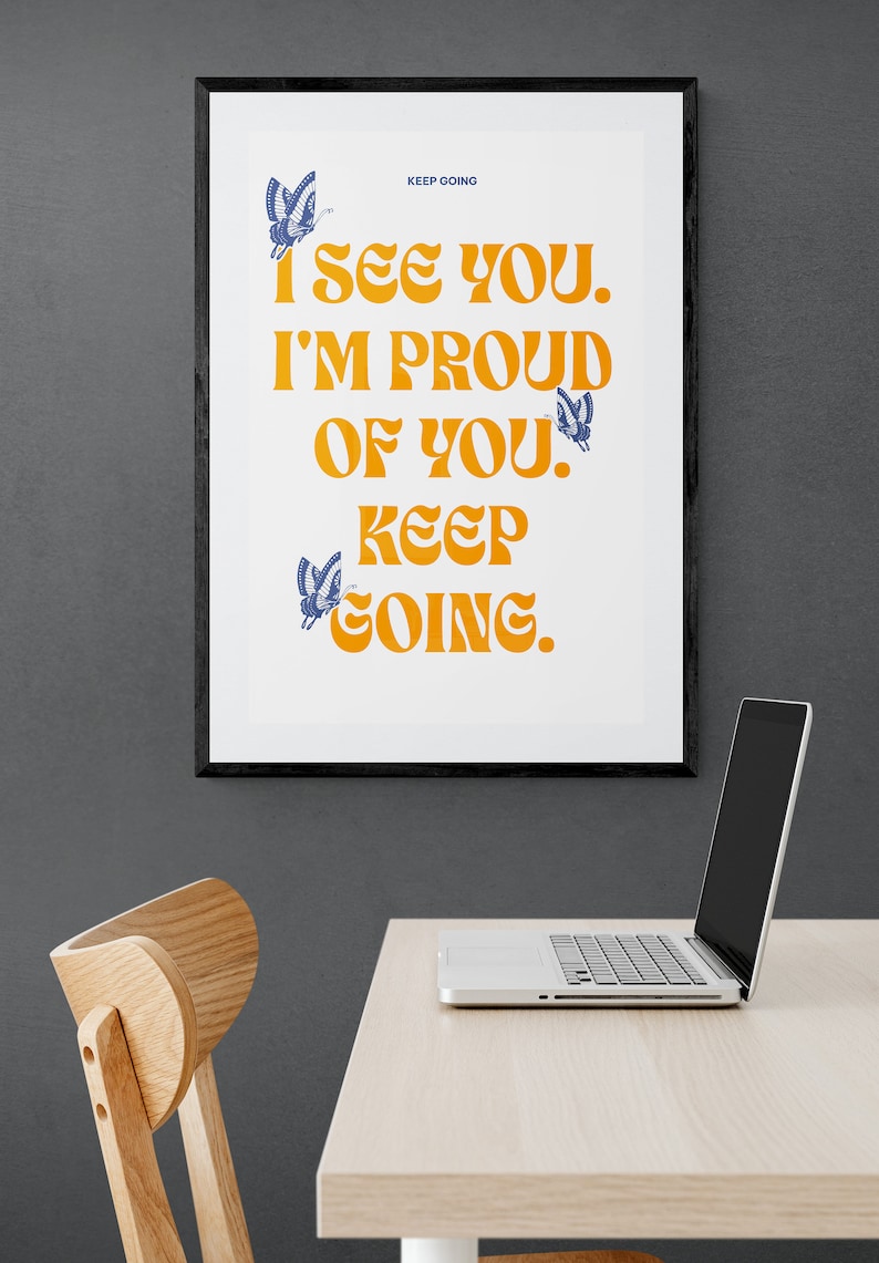 Keep Going Poster: Motivational Wall Art Print - Etsy