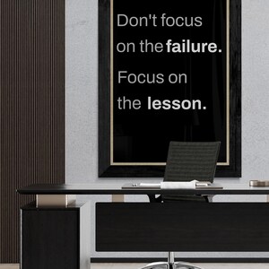 Focus on the Lesson | Motivational Wall Art | Motivation | Hustle ...