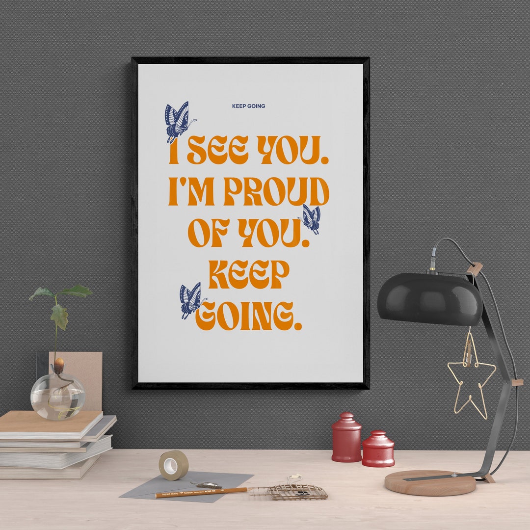 Keep Going Poster: Motivational Wall Art Print - Etsy