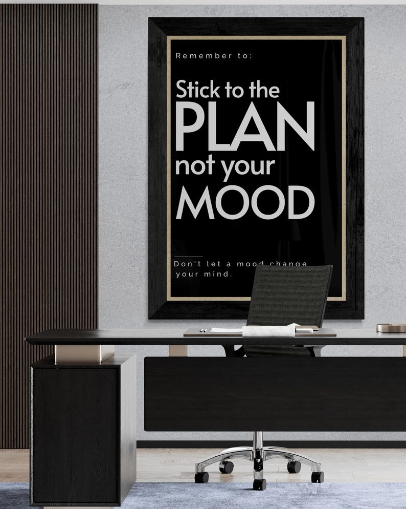 Stick to the Plan - Motivational Wall Art Print - Etsy