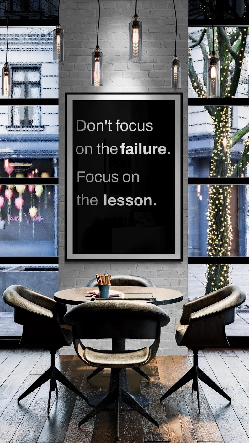 Focus on the Lesson | Motivational Wall Art | Motivation | Hustle ...