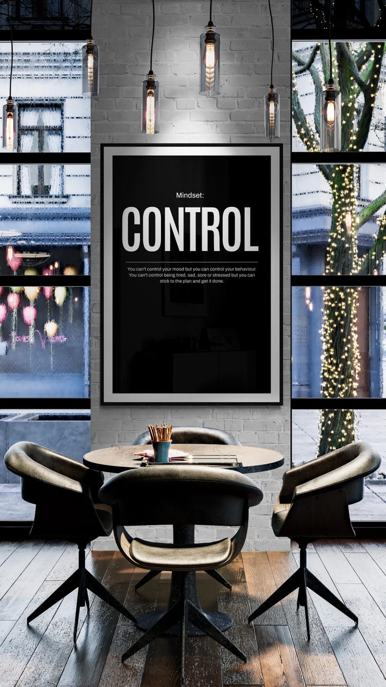 Control | Mindset | Motivational Wall Art | Hustle | Success ...