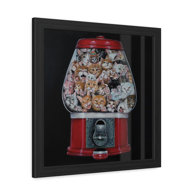 Gumball Cats Art Framed Poster - Etsy