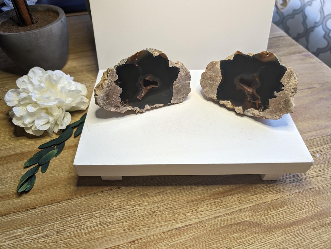 Polished Red Crater Agate Geode | UV Reactive | Turkey - Etsy