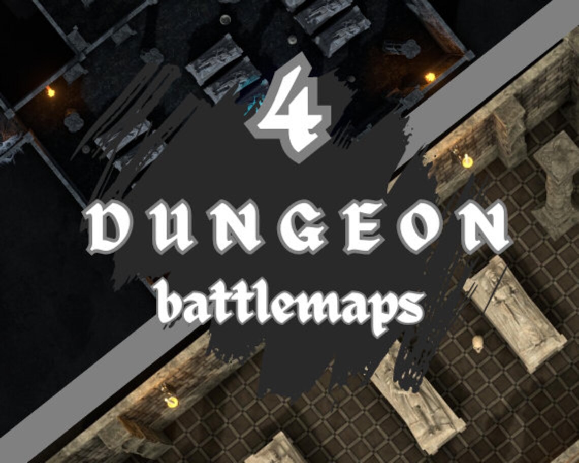 Dungeon Battlemaps Dnd Maps Bundle Dungeons and Dragons Battlemap Dnd ...