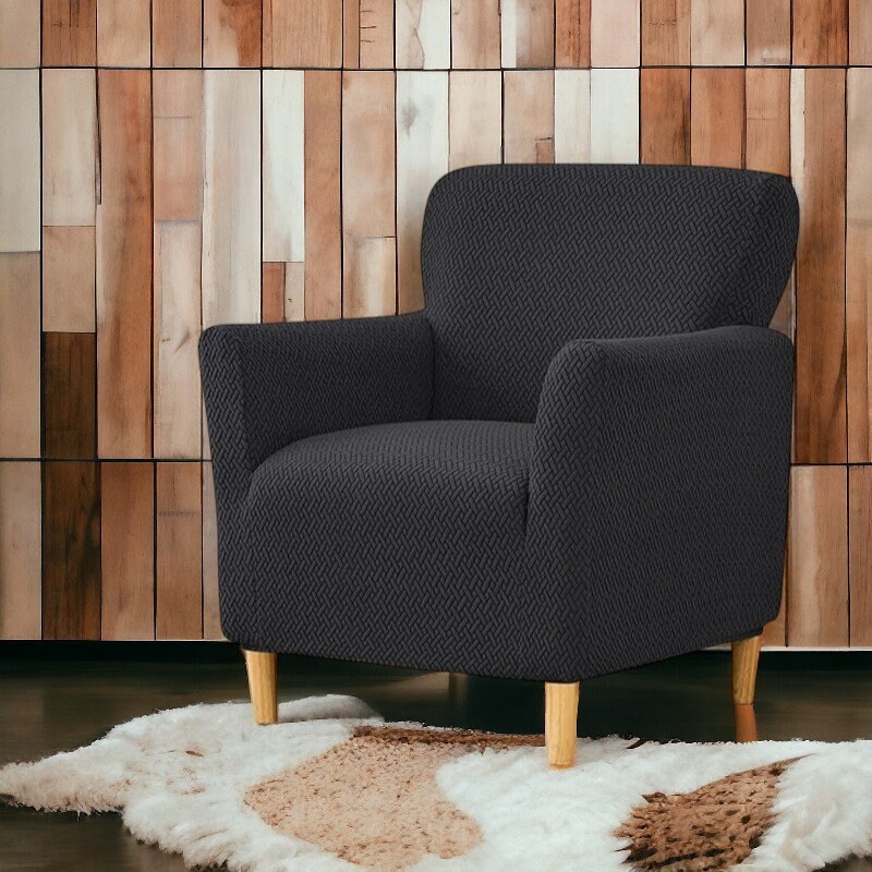 Elastic Jacquard T-shaped Tub Chair Cover, Armchair Slipcover for ...