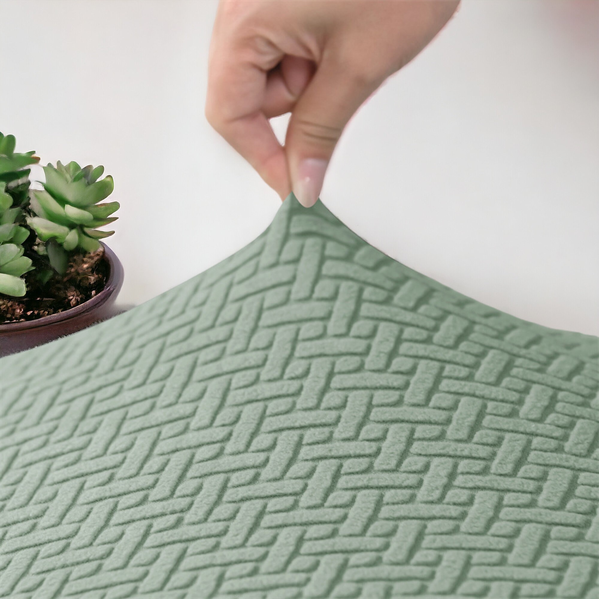 Elastic Jacquard T-shaped Tub Chair Cover, Armchair Slipcover for ...