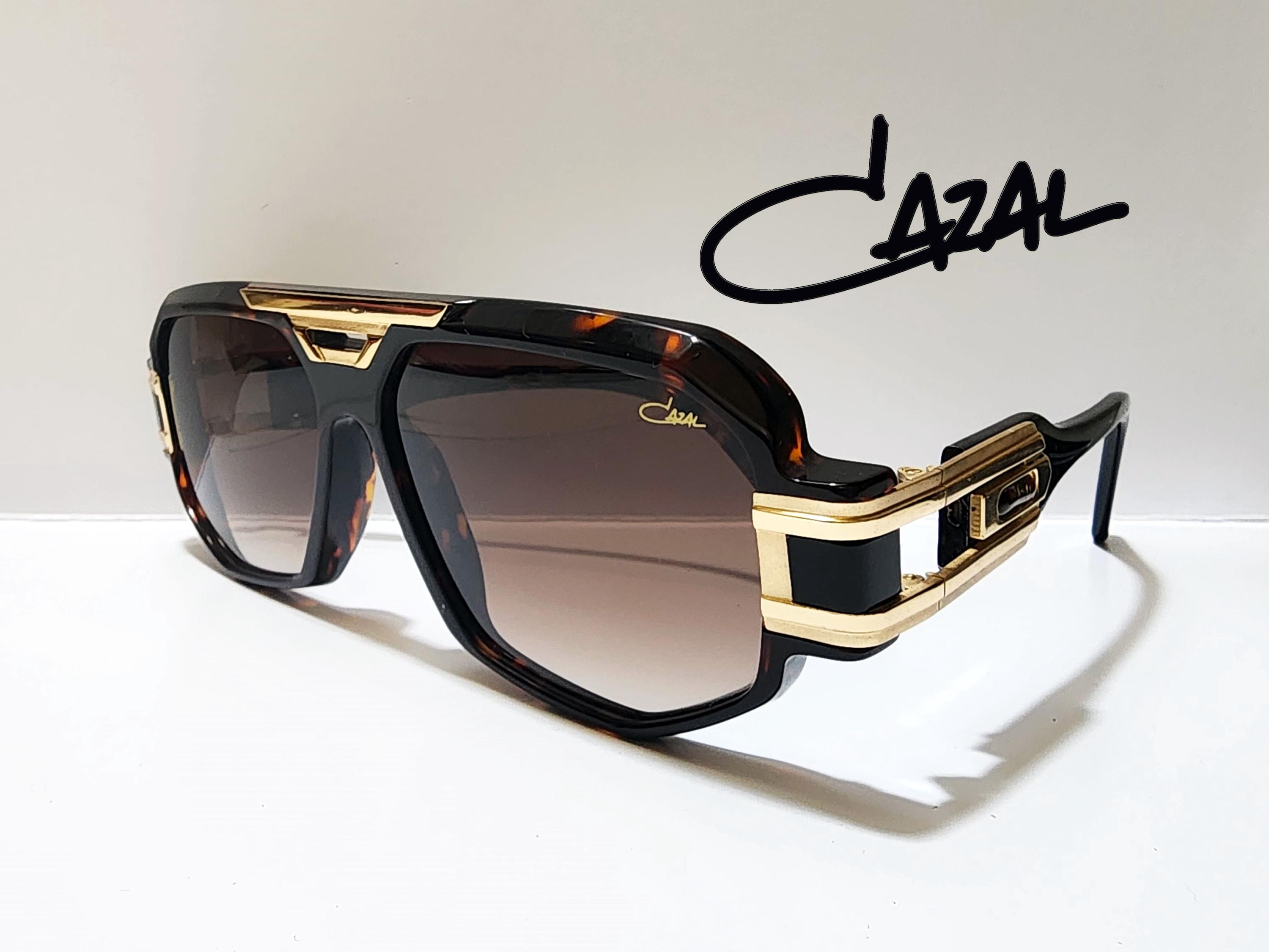 CAZAL Sunglasses Black Tortoise Gold Frame Brown Lens Men Women Eyewear ...