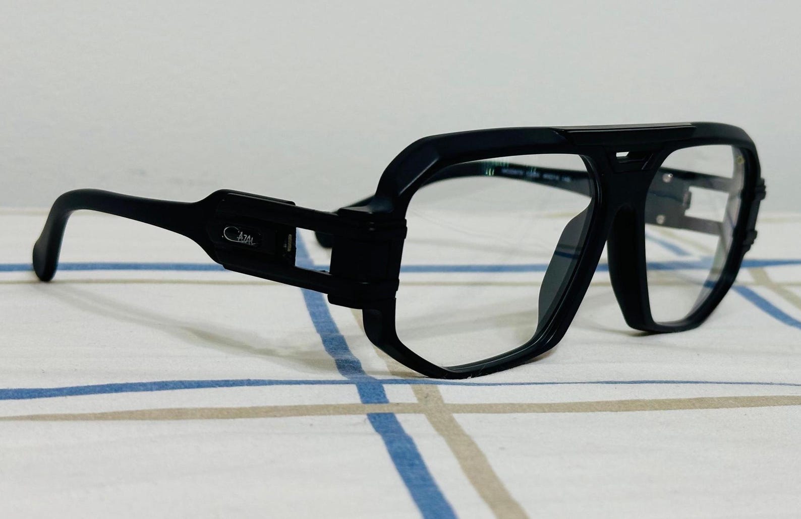 Cazal Sunglasses Full Black Frame Clear Lens Vintage Eyewear - Etsy