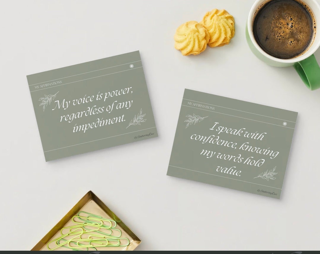 Stuttering Empowerment Affirmation Cards - Etsy