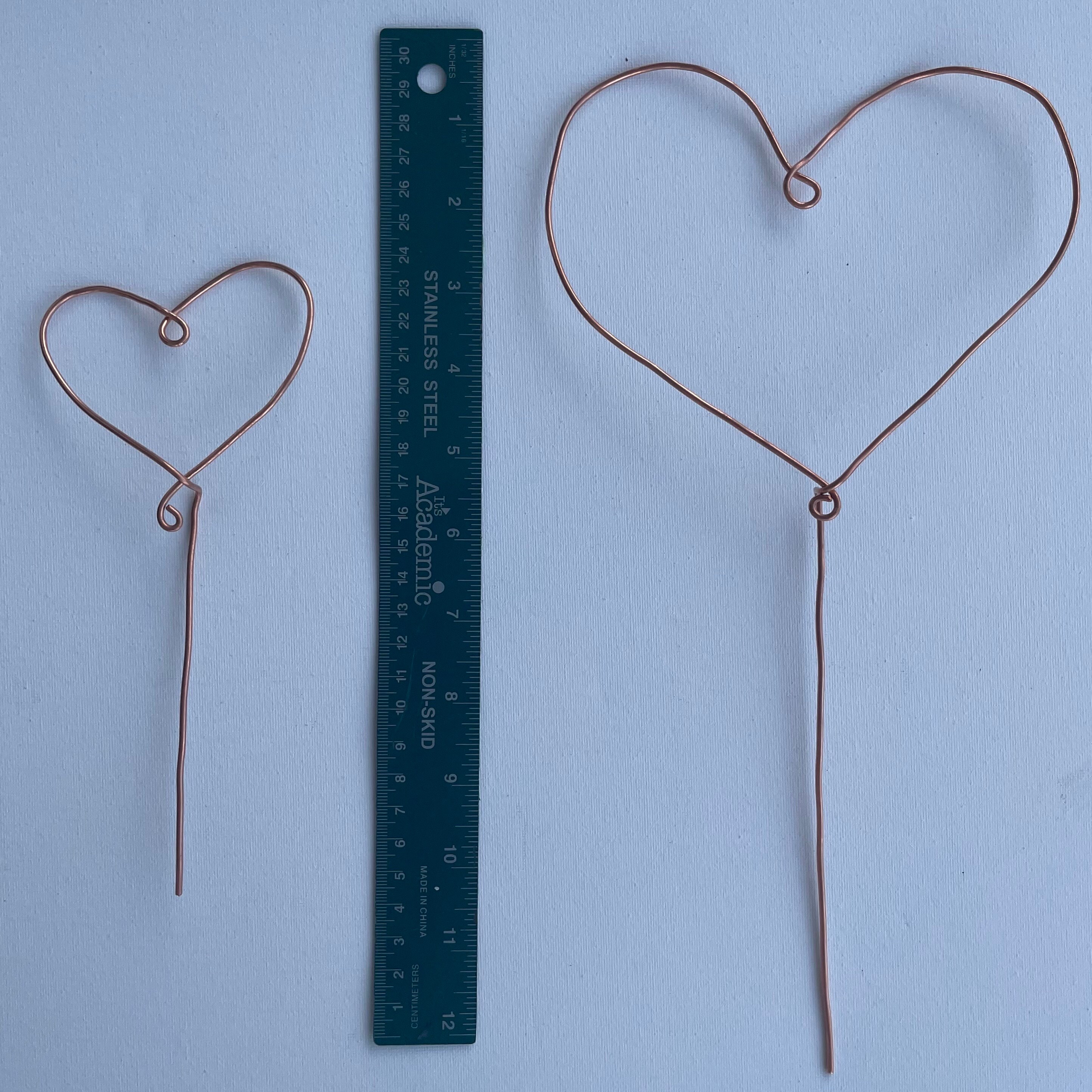 Copper Heart Plant Stake Electroculture Gift for Plant Lover Houseplant ...