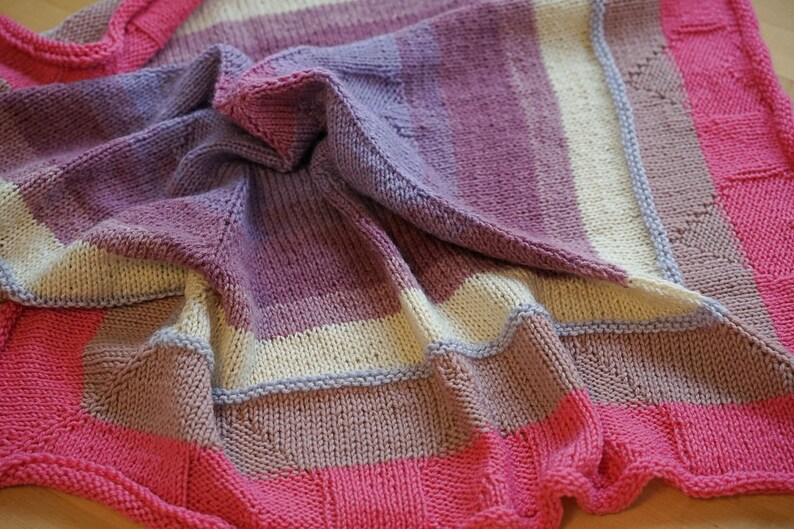 Hand-knitted Multi-colored Baby Blanket, Maximalist Nursery Decor ...