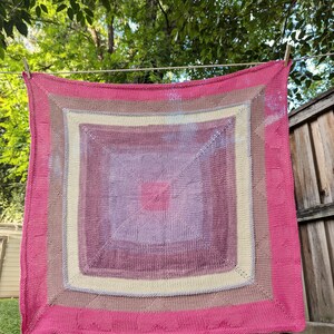 Hand-knitted Multi-colored Baby Blanket, Maximalist Nursery Decor ...