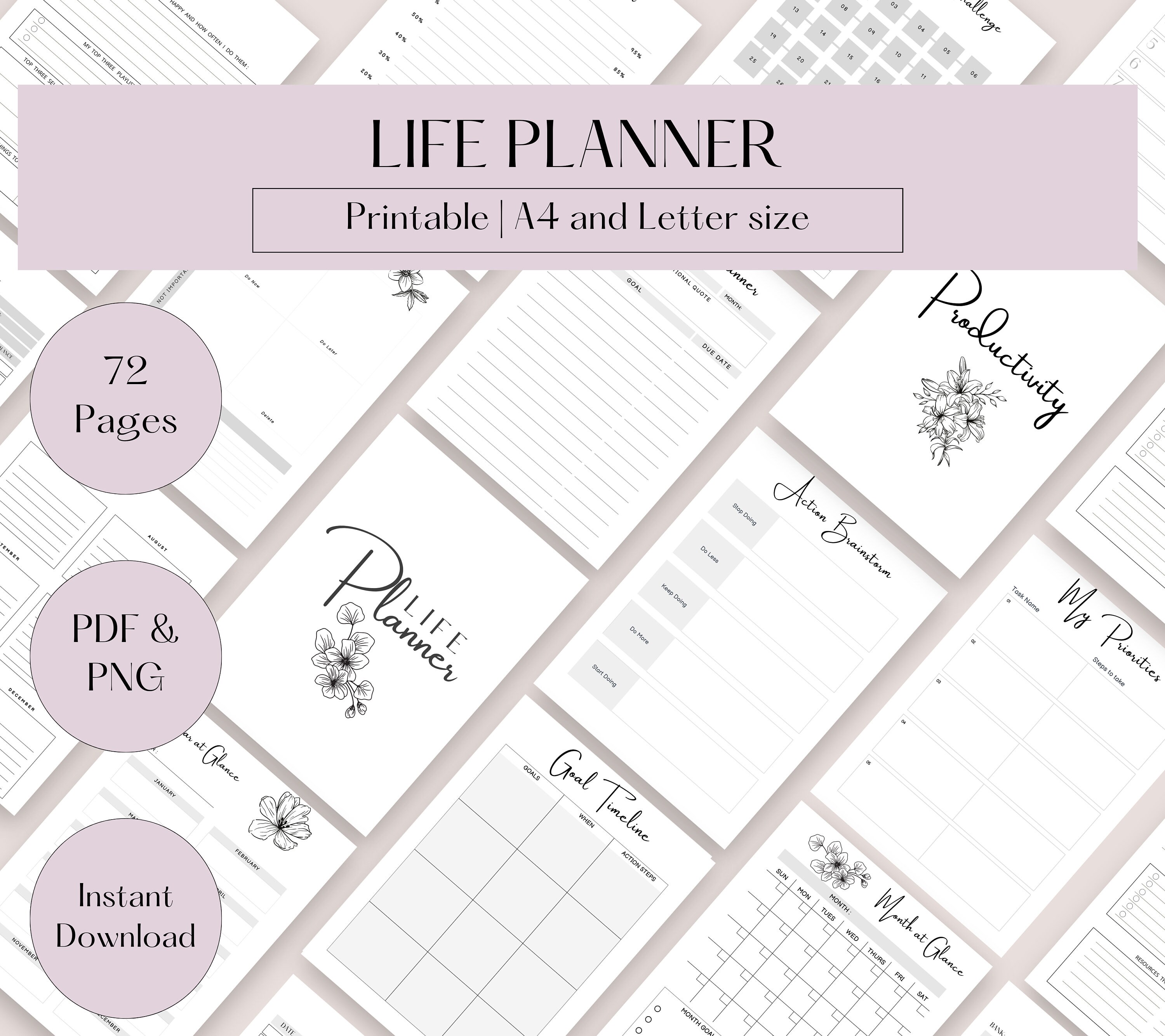 Printable Life Planner, Life Organizer, Home Management Binder ...