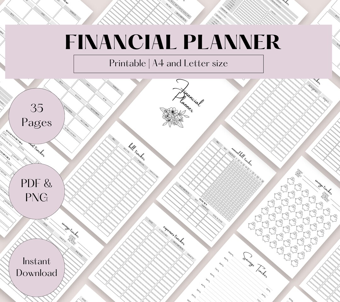 Financial Planner, Printable Budget Organizer, Budget Finance Planner ...
