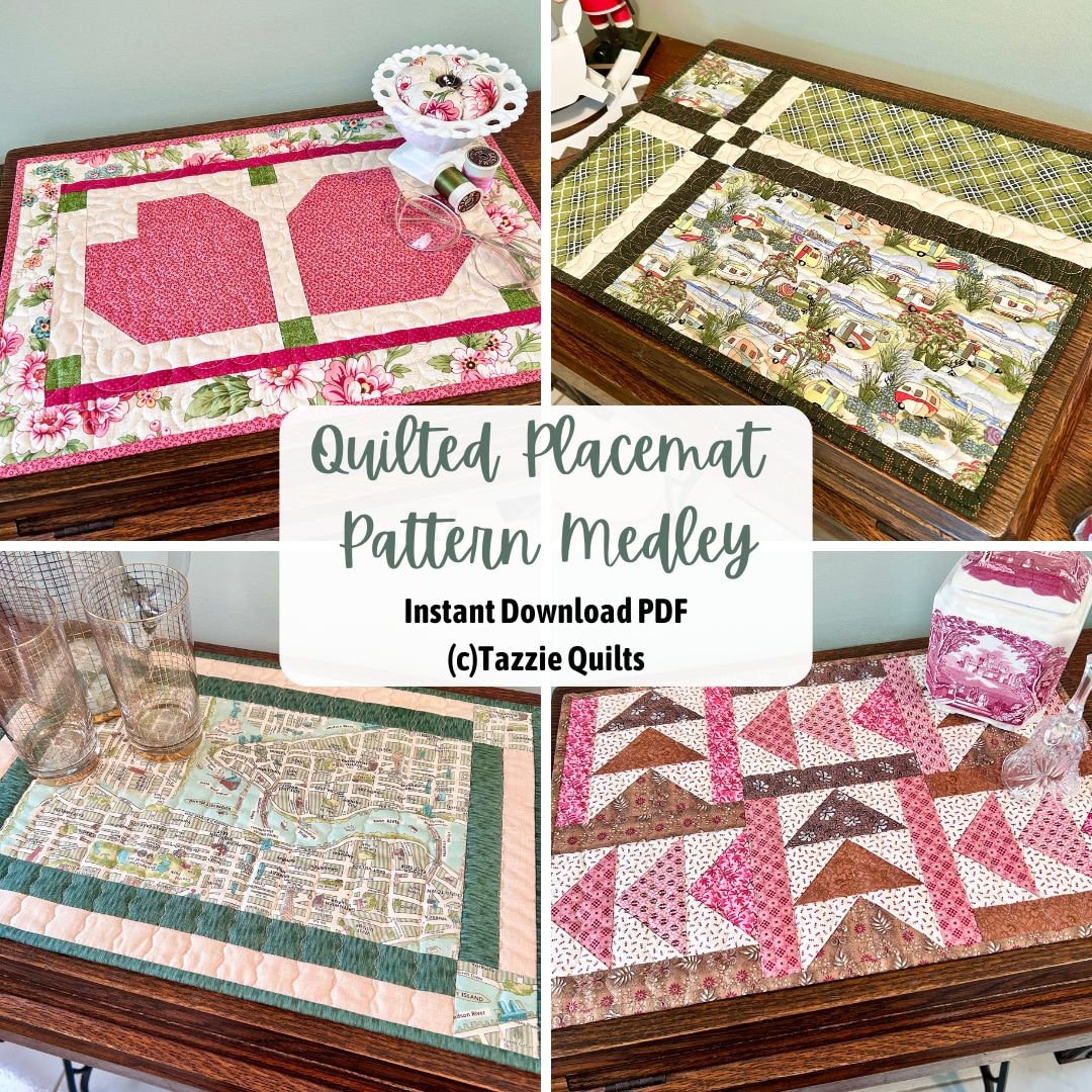 Quilted Placemat Pattern - Quilted Placemat Pattern Medley - PDF ...