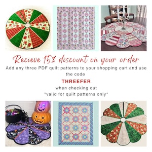 Quilted Table Topper Pattern Dresden Plate Table Topper PDF Instant ...
