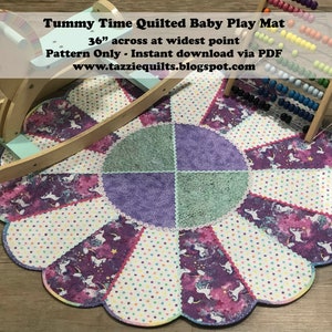 Quilted Play Mat Pattern - Tummy Time Baby Play Mat - Etsy