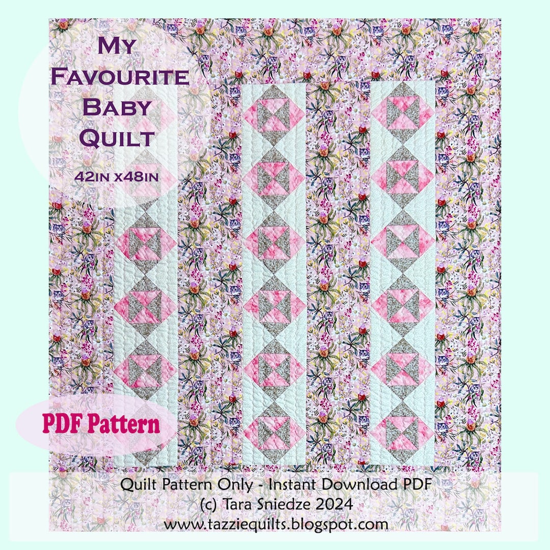 Quilted Crib Quilt Pattern Instant Download; Quilted Cot Quilt Pattern ...