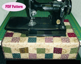 Quilted Sewing Machine Mat & Notions Caddy Digital PDF Sewing Pattern ...