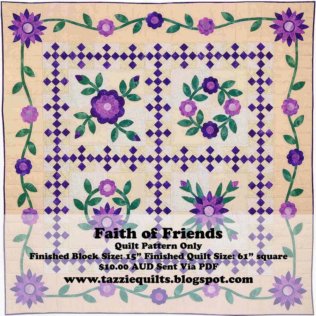 Faith of Friends Applique Quilt Pattern. for Lovers of - Etsy