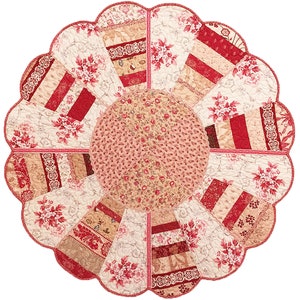 Quilted Table Topper Pattern - Dresden Plate Table Topper - PDF Instant ...