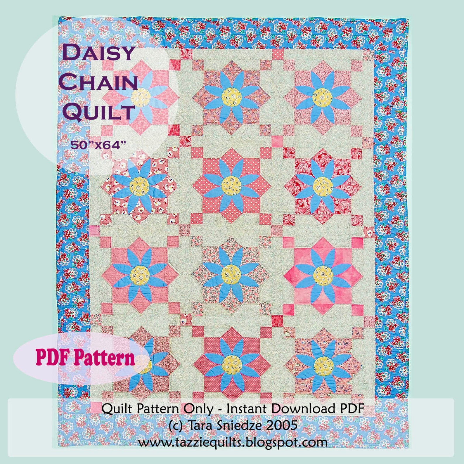 Daisy Chain Quilt Pattern. Combines Traditional Piecing With Simple ...