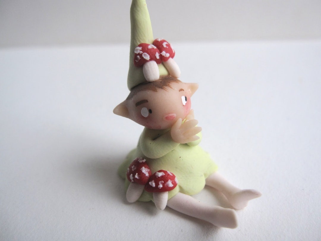 Mushroom Pixie Miniature Figurine - Etsy