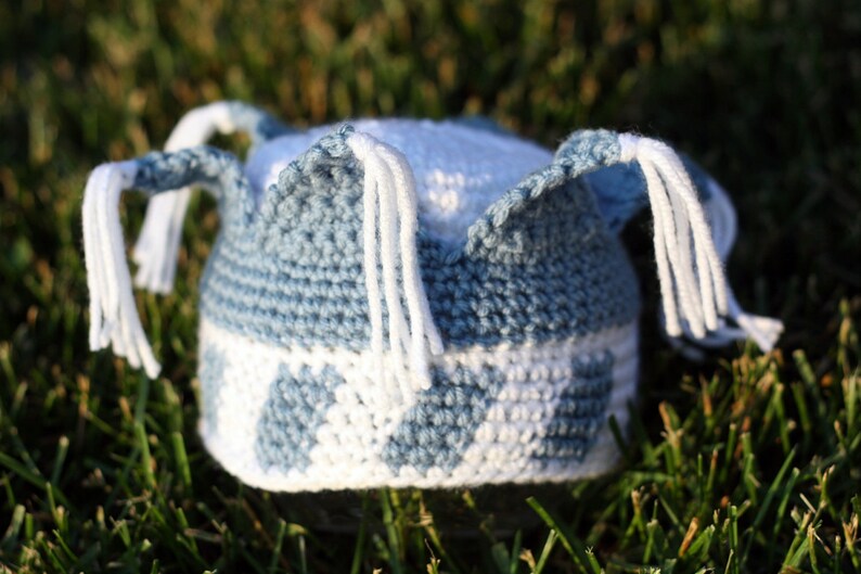 Pattern Directions for Making a Crochet Little Blue Prince Hat Photo ...