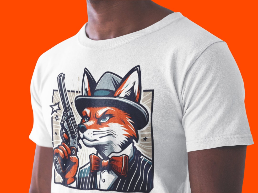 Fox Shirt Gangster T Shirt Vintage Tee Comic Shirt Gangster Fox - Etsy