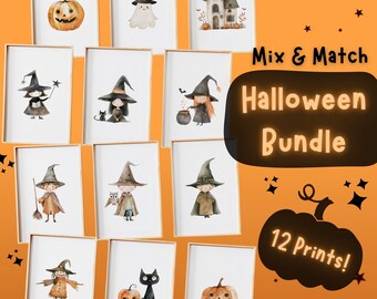 Halloween Set of 3 Printable Wall Art Kids Room Halloween Decor ...
