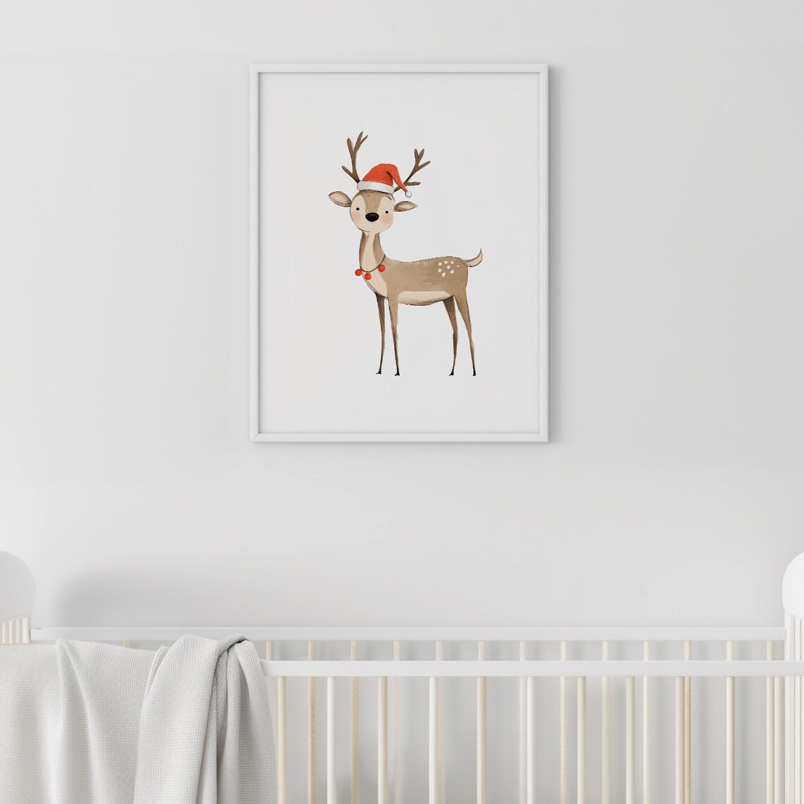 Santa's Reindeer Wall Art Christmas Nursery Holdiay Printable Art ...