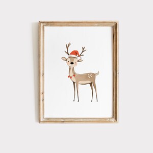 Santa's Reindeer Wall Art Christmas Nursery Holdiay Printable Art ...
