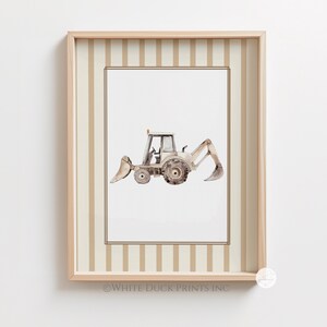 Construction Vehicle Wall Art, Digger Trucks Boy Room Prints ...
