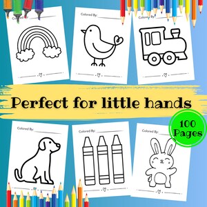 100 Simple Coloring Pages for Kids Toddlers Preschoolers | Printable ...