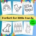 100 Simple Coloring Pages for Kids Toddlers Preschoolers Printable ...