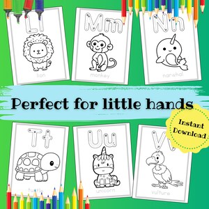 Animal Alphabet Coloring Book for Kids Toddlers Preschoolers ...