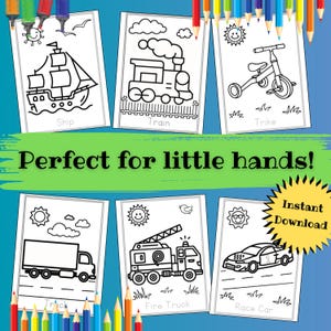 40 Things That Go Coloring Pages for Kids Toddlers Preschoolers ...