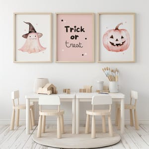 Halloween Set of 3 Printable Wall Art | Kids Room Halloween Decor ...