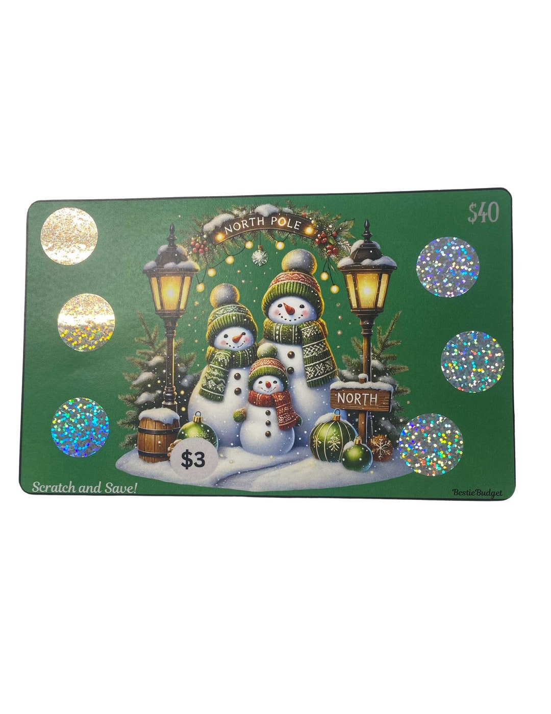 Snowman Scratch-off Savings Challenge Size A5 - Etsy