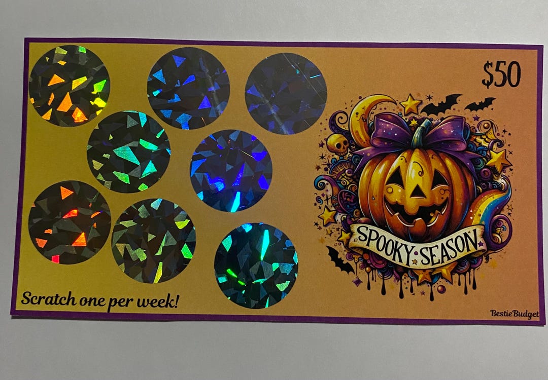Spooky Season Scratch off Halloween - Etsy