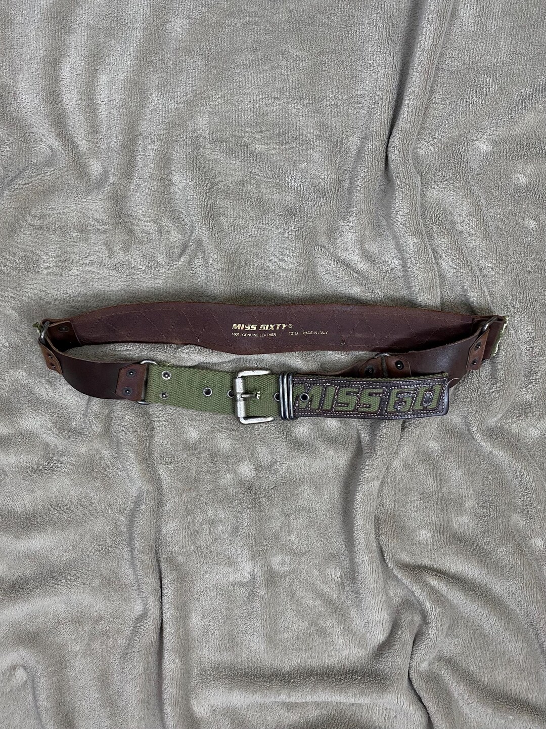 MISS SIXTY Very Rare Y2K Hybrid Leather Canvas Logo Belt - Etsy