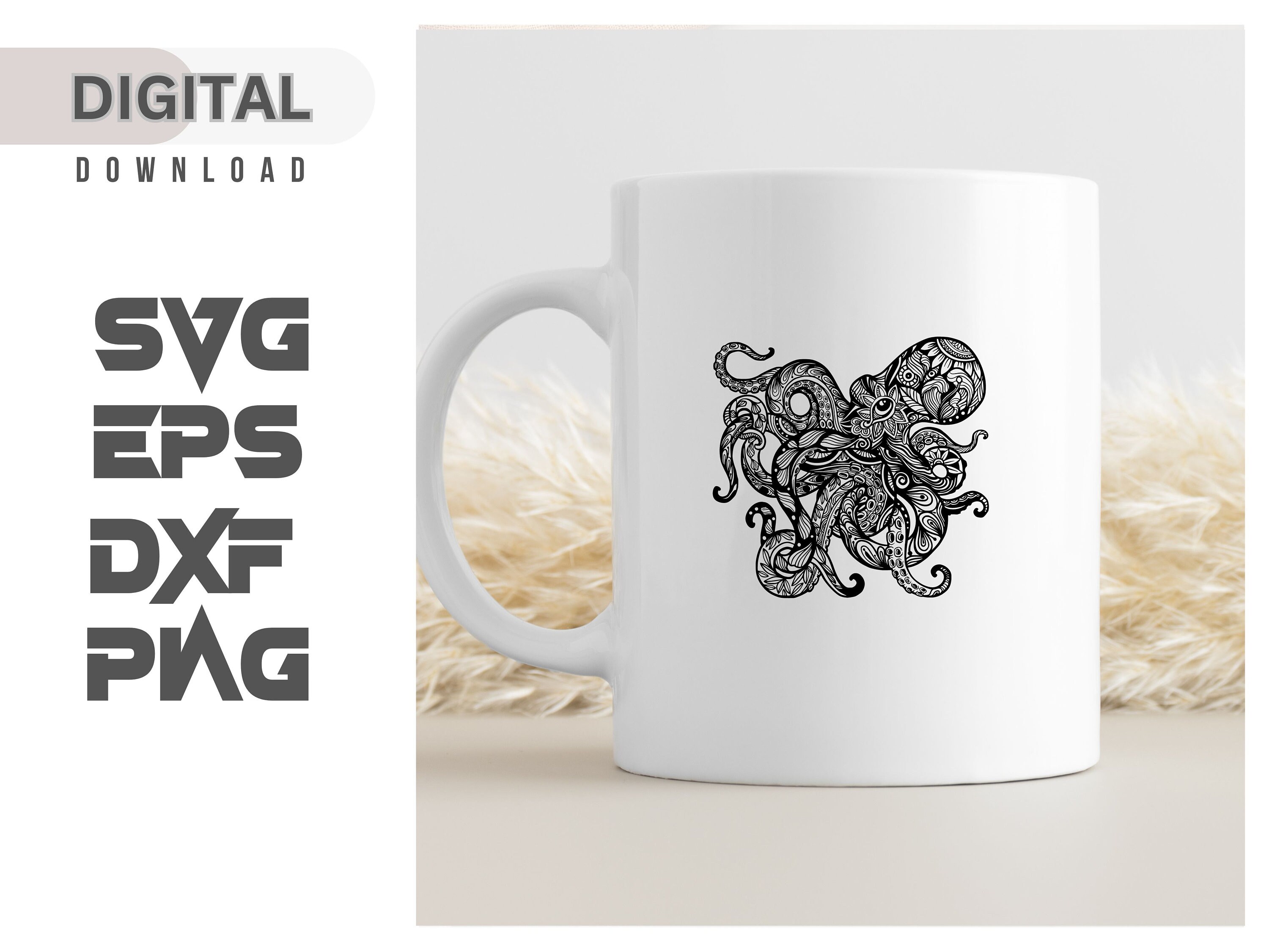 Octopus SVG Kraken SVG Kraken Hand Draw Octopus Line Art Kraken Doodle ...