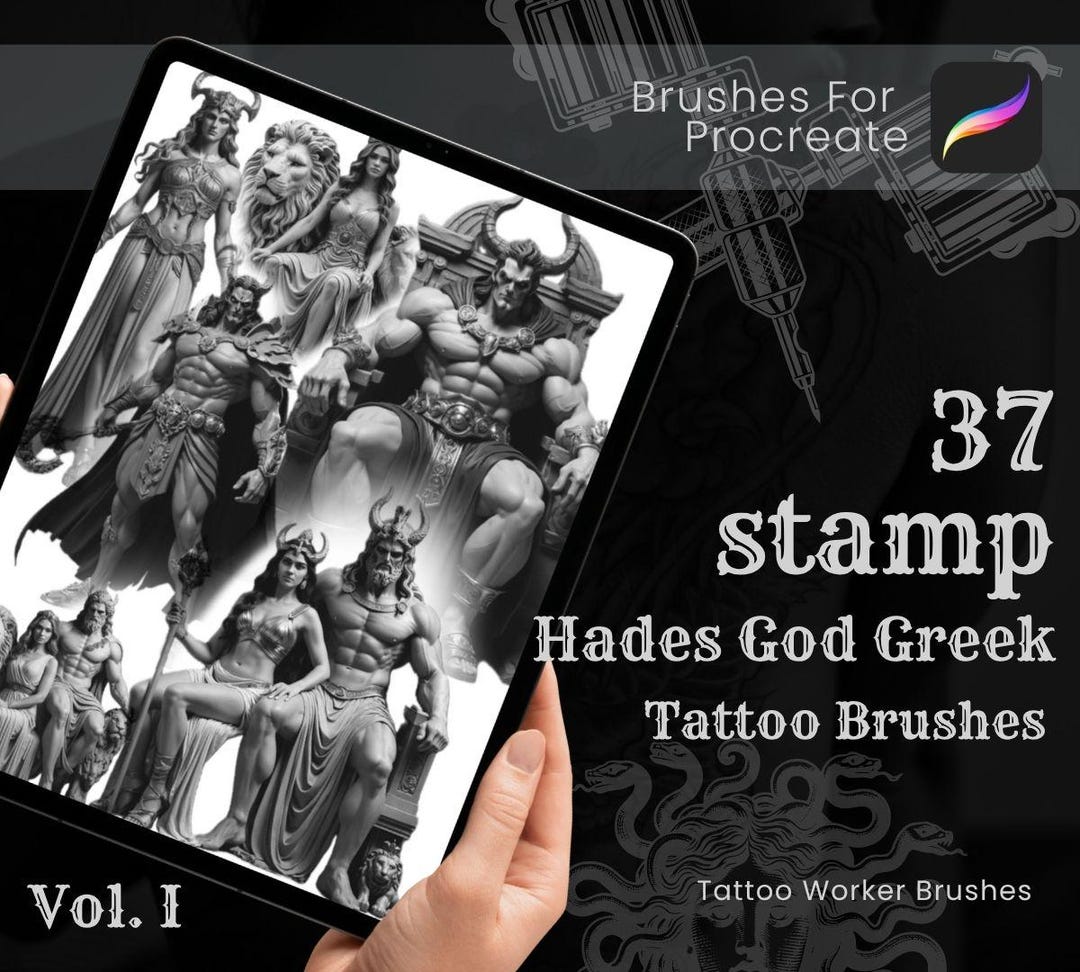 Hades Procreate Stamps Brush Set: Greek God Tattoo Designs (PDF Download) - Etsy